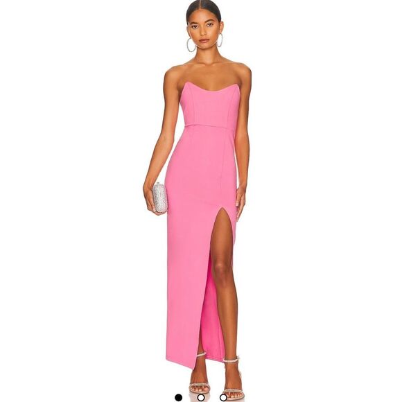 REVOLVE | Dresses | Nwtsuperdown Ryleigh Strapless Maxi Dress In Pink ...